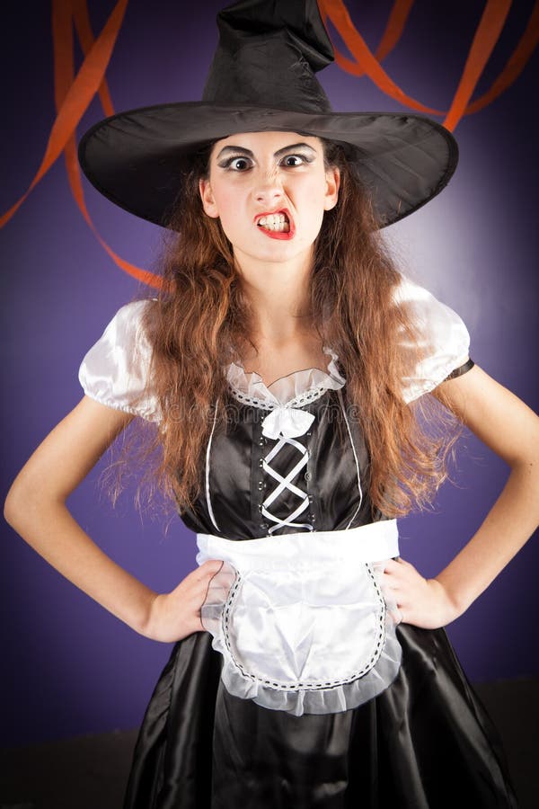Girl dressed for halloween stock photo. Image of dress - 71863528