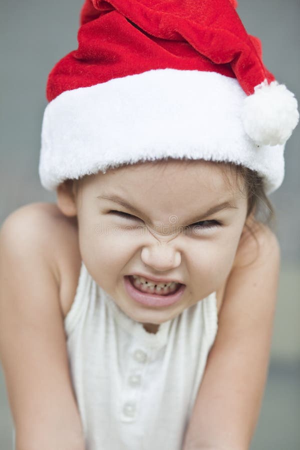 The Girl Dressed Like a Santa Claus Stock Photo - Image of celebrating ...
