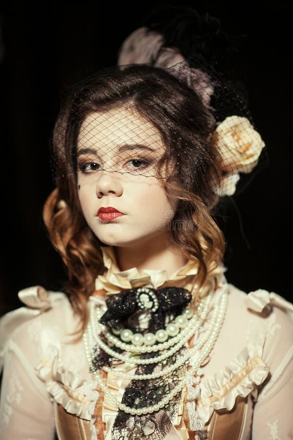 Girl Dressed in the Style of Rococo Stock Photo - Image of poetry ...