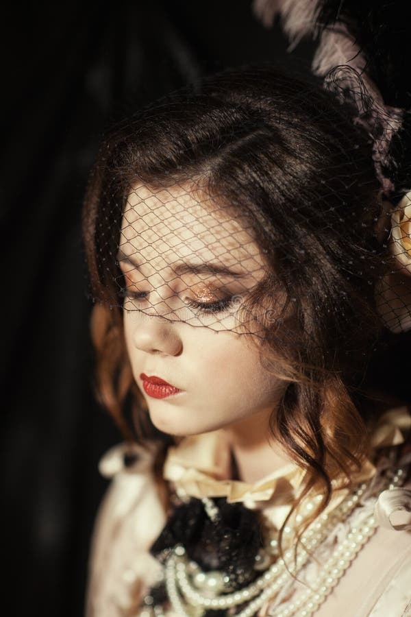 Girl Dressed in the Style of Rococo Stock Image - Image of france ...