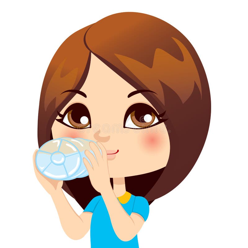 Cartoon Girl Drink Water Stock Illustrations – 2,461 Cartoon Girl Drink ...