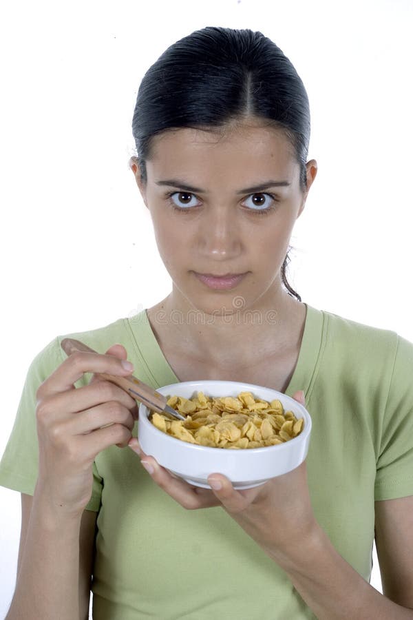 Girl Eating Cornflakes Picture. Image: 2523205