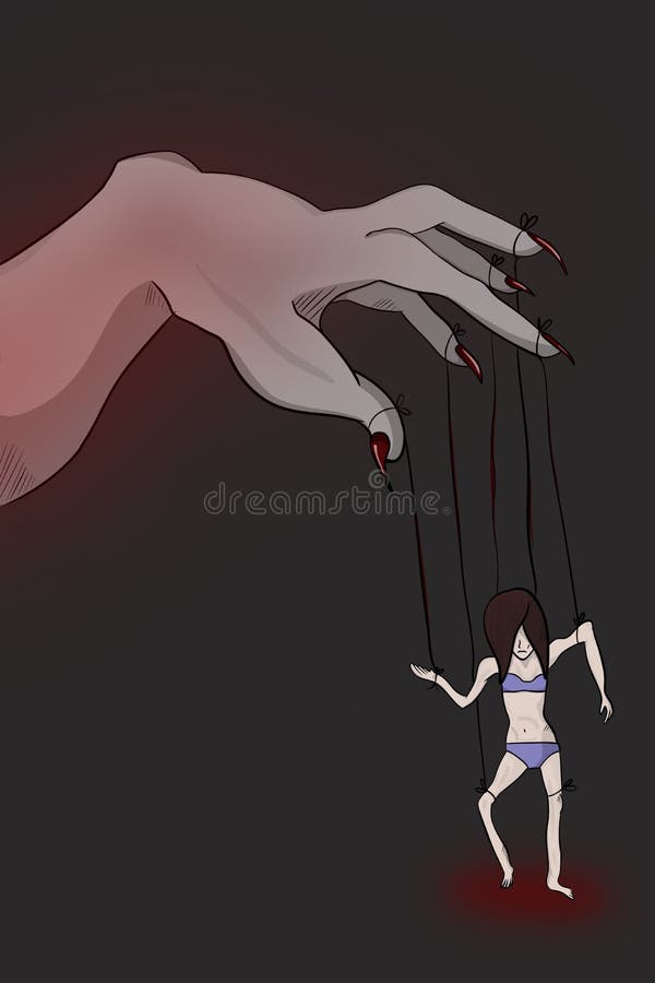 Girl with Eating Disorder Represented As a Puppet in the Hands of the ...