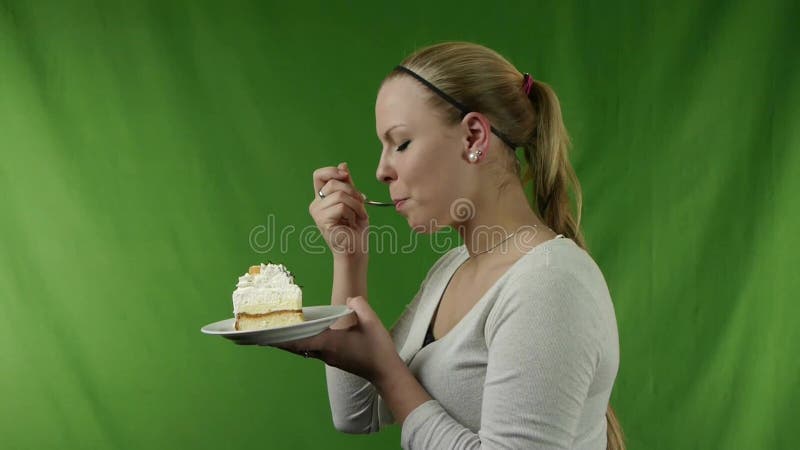 Girl eating pie stock footage. Video of flaky, fresh - 38907930