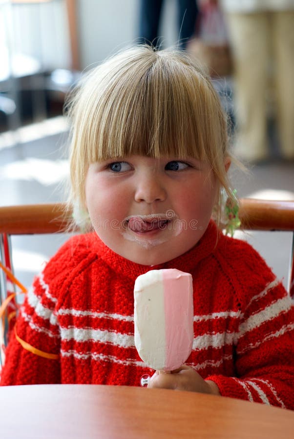 The Girl Eats Ice-cream Picture. Image: 3937359