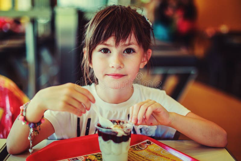 Girl stock photo. Image of coffee, children, happiness - 46677132