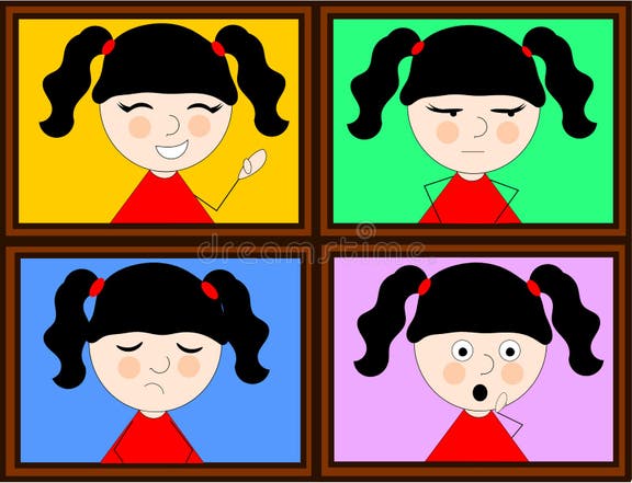 Scared Cheerful Emotions Stock Illustrations – 1,283 Scared Cheerful ...