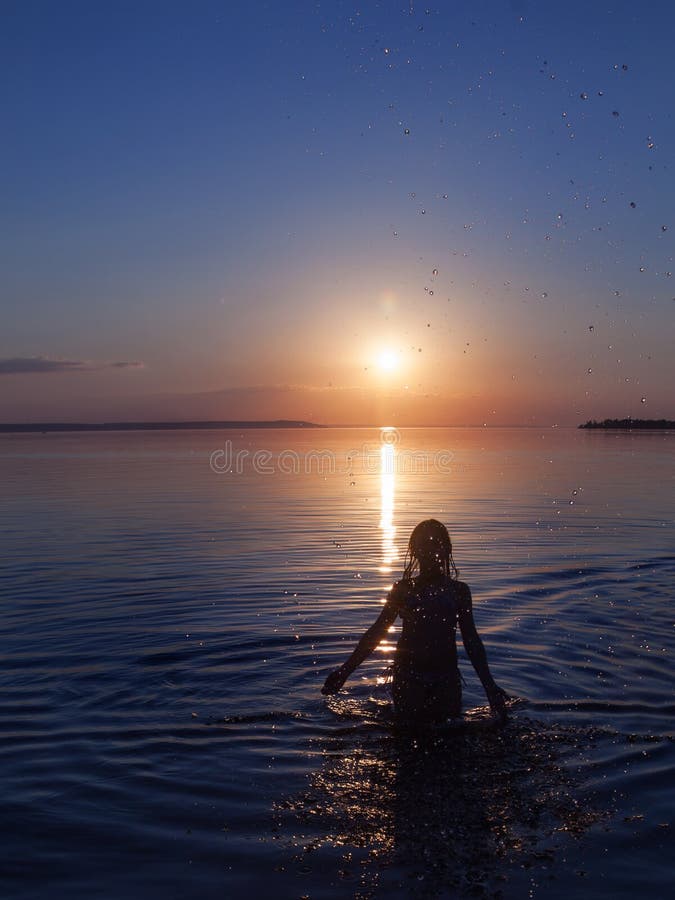 Girl Emotions Hands at Sunset Stock Photo - Image of concept, islam ...