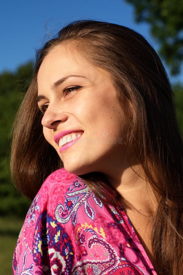 Girl enjoying the sun stock photo. Image of adolescence - 15066046