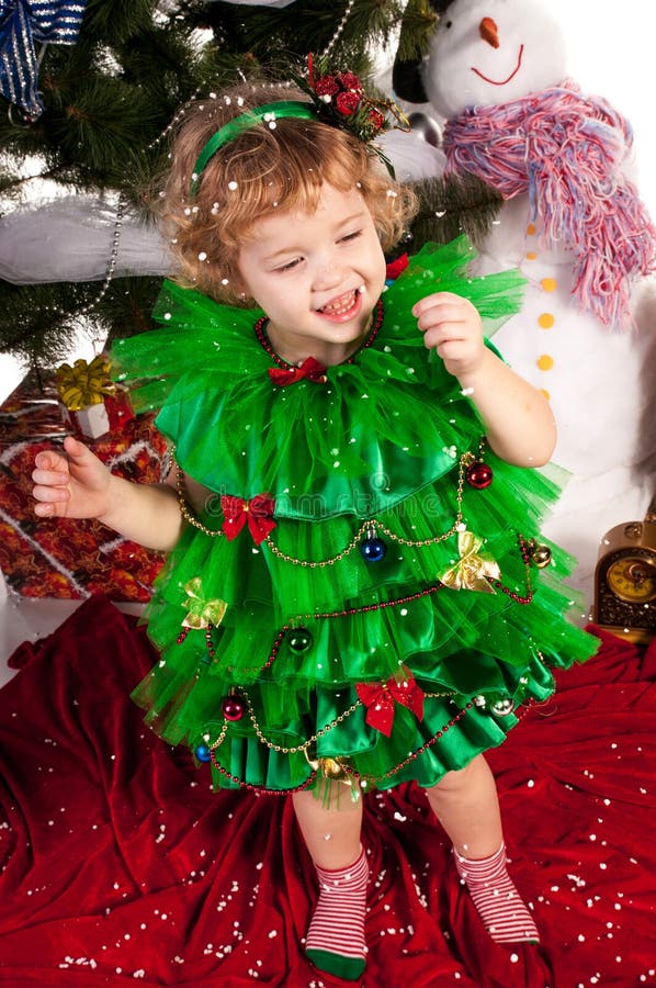 Girl Enjoys the Snow and Catch it with His Hands Stock Photo - Image of ...