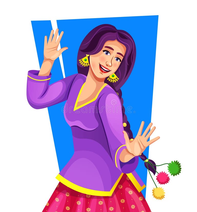 Bhangra Girl Stock Illustrations – 113 Bhangra Girl Stock Illustrations ...
