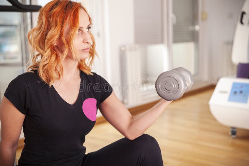 Girl exercise at the gym stock image. Image of stepping - 97034623