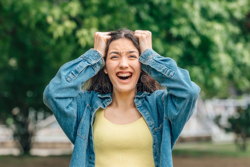 Girl with Expression of Disgust Stock Image - Image of emotional ...