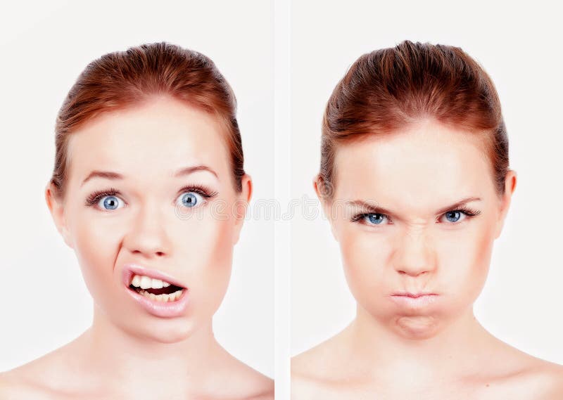 Girl face emotions stock photo. Image of pretty, gentle - 23827132
