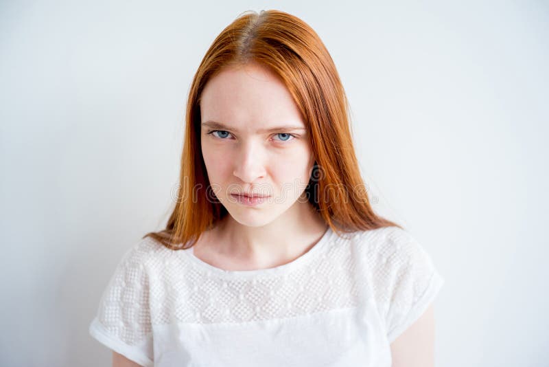 Girl Face Expressions and Emotions Stock Image - Image of hand, hair ...