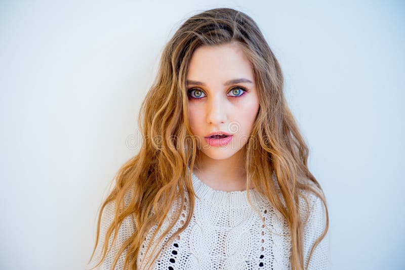 Girl Face Expressions and Emotions Stock Photo - Image of happiness ...