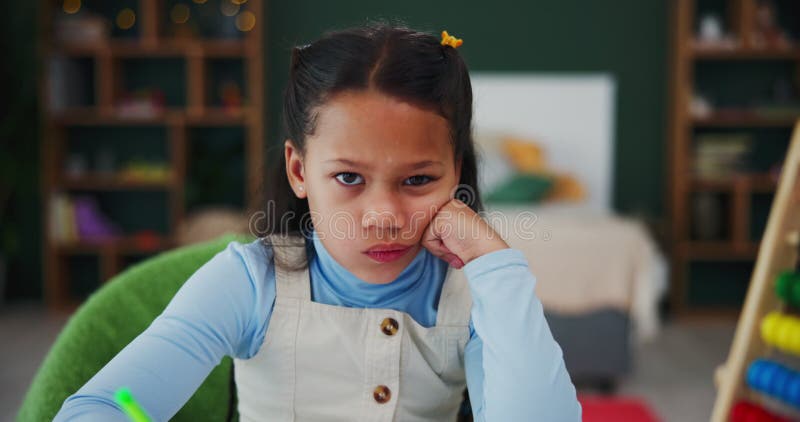 Girl, Face and Frustrated with School, Writing and Assignment for ...