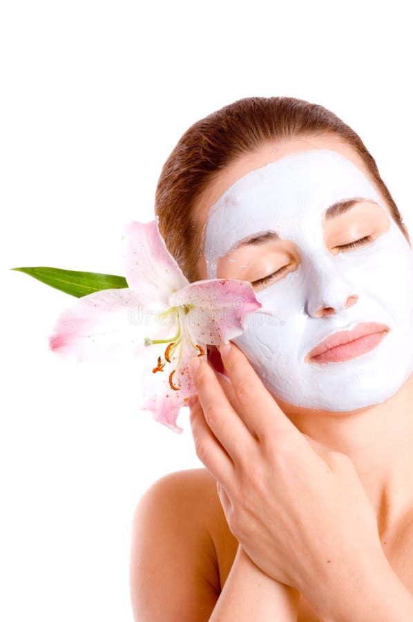 Girl with face mask stock image. Image of lady, relaxing - 7034789