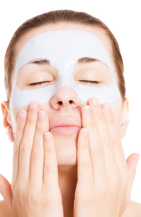 Girl with face mask stock image. Image of skin, sensual - 7446757