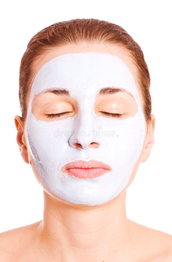 Girl with face mask stock image. Image of shower, cosmetics - 7814737