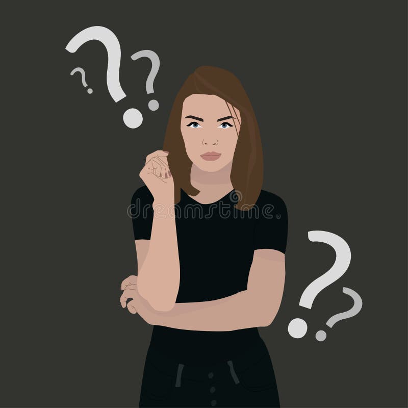 Difficult Question Line Icon, Concept Sign, Outline Vector Illustration ...