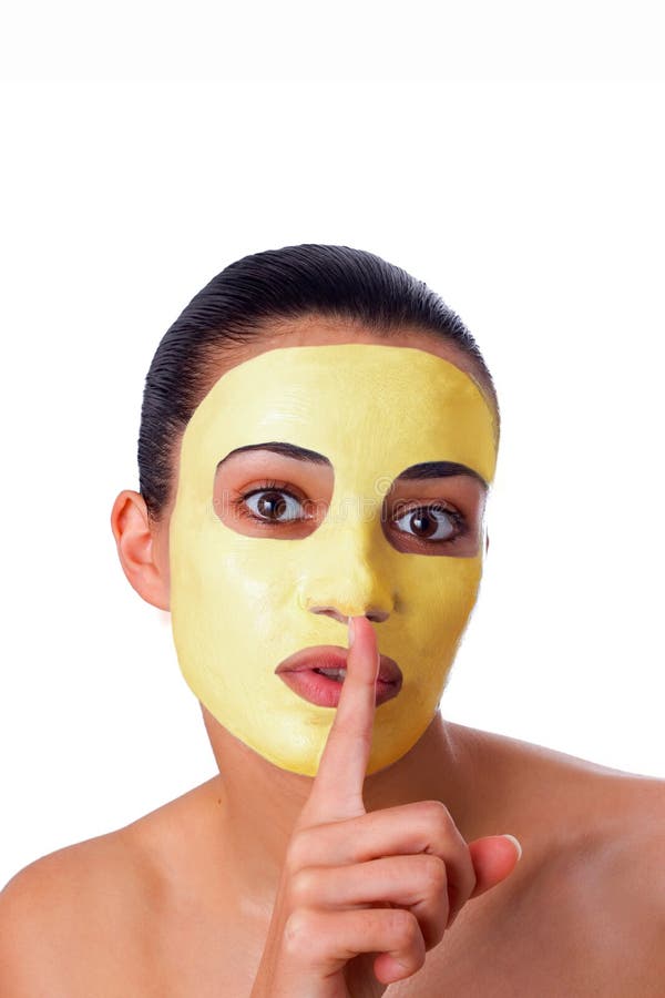 Girl with facial mask stock photo. Image of face, females - 3870622