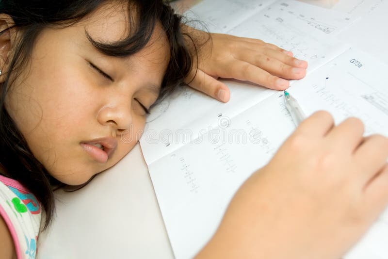Girl Fall Asleep During Study Picture. Image: 9898499