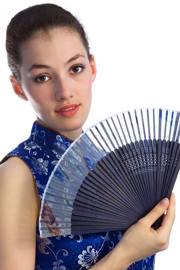 Girl with fan 3 stock photo. Image of beautiful, beauty - 2224168