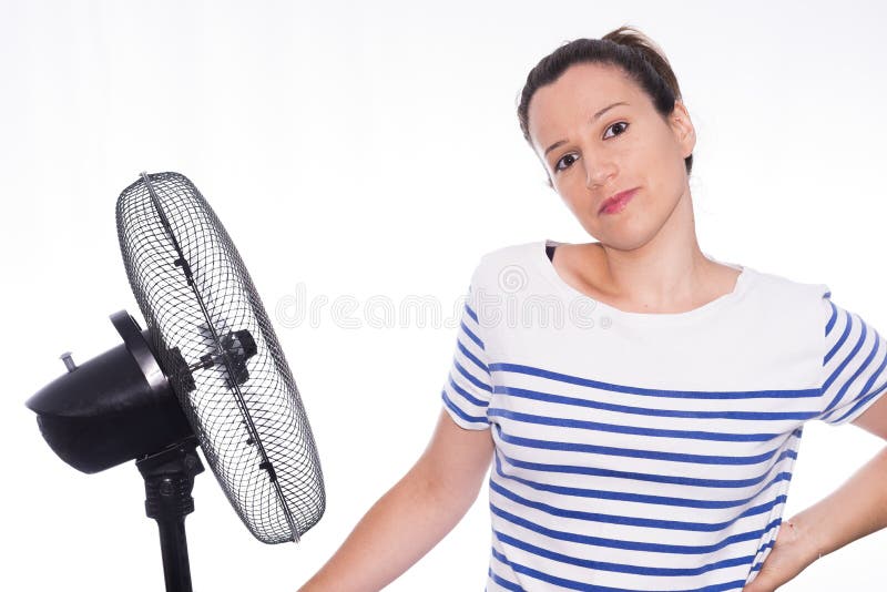 Girl Cooling Off Fan Stock Photos - Free & Royalty-Free Stock Photos ...