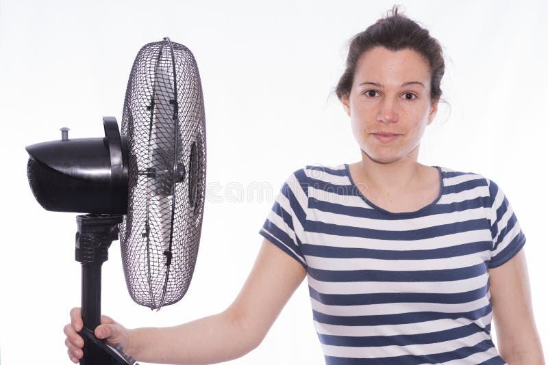 Girl Cooling Off Fan Stock Photos - Free & Royalty-Free Stock Photos ...