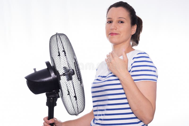 Girl Cooling Off Fan Stock Photos - Free & Royalty-Free Stock Photos ...