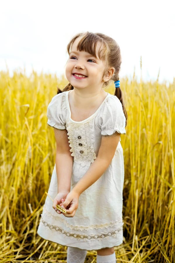 Girl in the field stock photo. Image of happy, sunny - 17181248