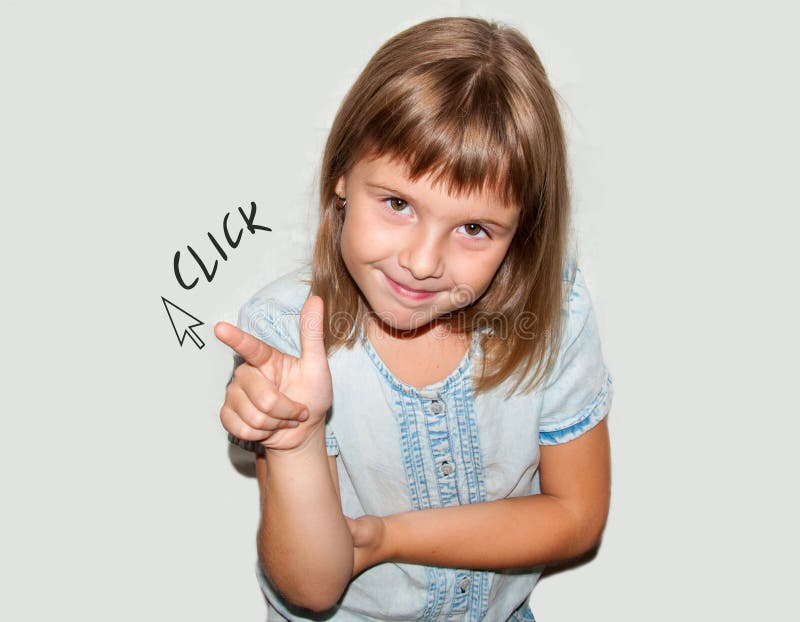 Girl fingers stock image. Image of face, casual, caucasian - 44929227