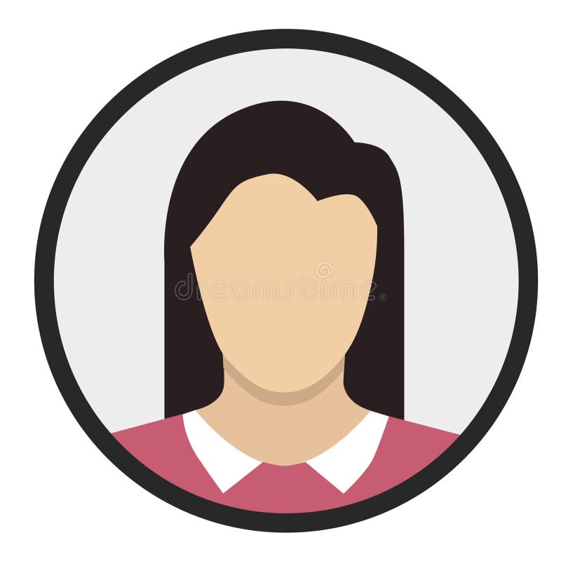 Girl Flat Design Icon stock illustration. Illustration of presentation ...