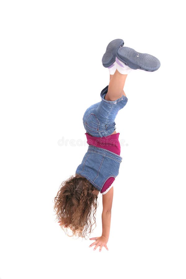 Girl flipping over stock image. Image of summer, smile - 7366731