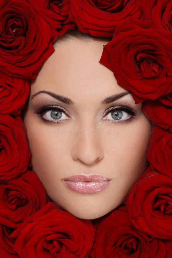 Girl in flowers stock photo. Image of relaxation, purity - 9488612