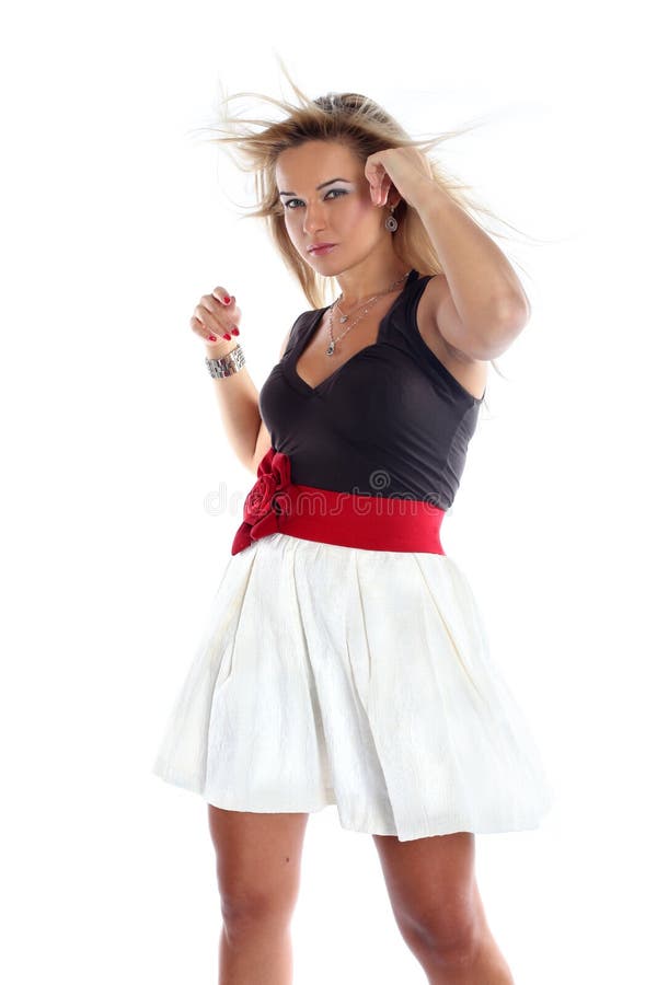 Girl with fly-away hair stock photo. Image of female - 26775994