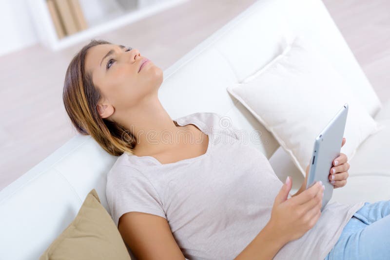 Girl forgetting password stock image. Image of tactile - 173513773