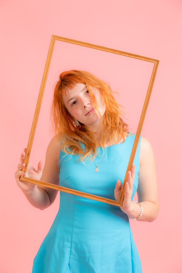 Girl in a frame stock image. Image of model, look, adult - 22138739