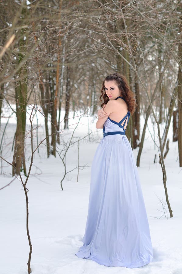 Girl Freezing in the Winter Stock Image - Image of model, cold: 23950115