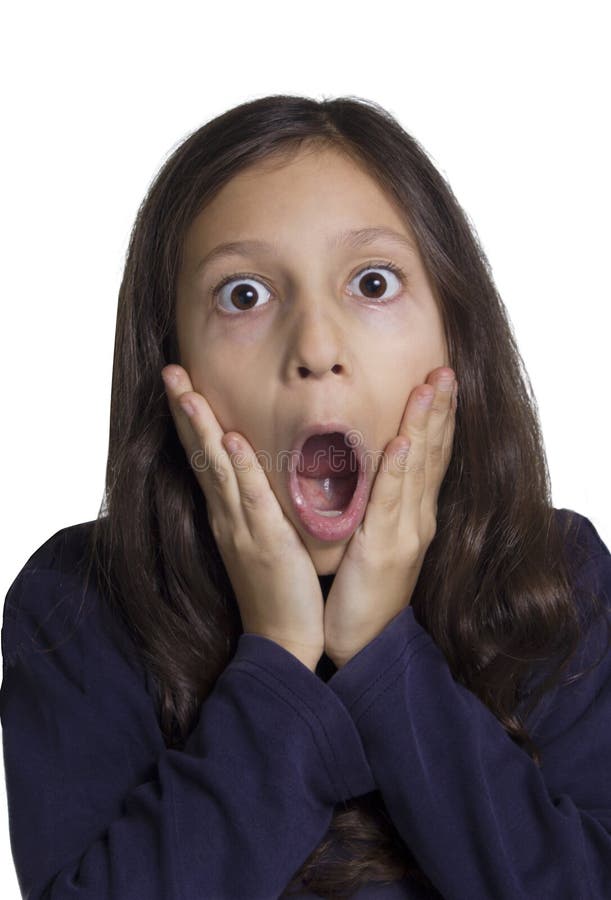 Girl frightened stock image. Image of look, portrait - 38372377