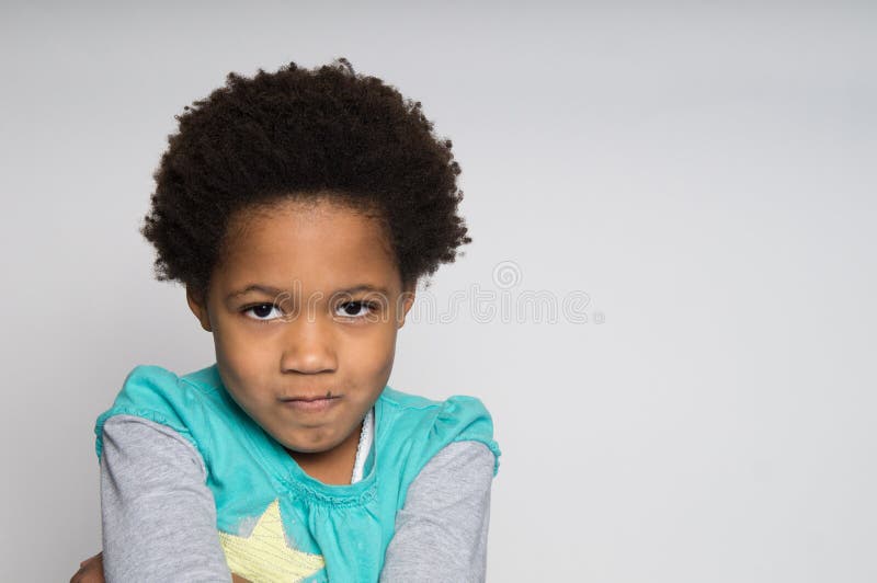 Girl with a frown stock image. Image of hair, natural - 39114845