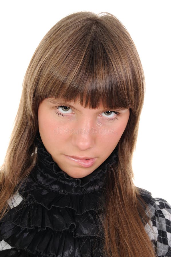 Girl with Frown Look stock image. Image of frown, clean - 12983089