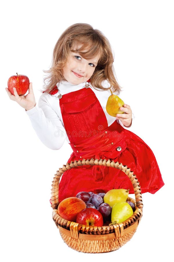 Girl with fruit stock photo. Image of appetizing, blonde - 21093662