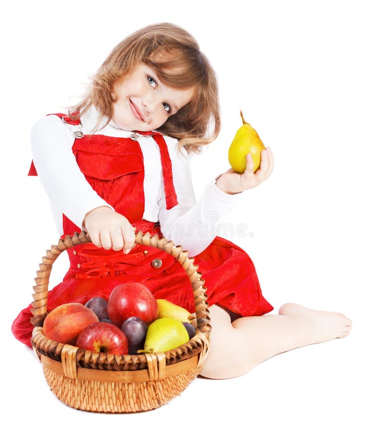 Girl with fruit stock image. Image of beautiful, enjoying - 21122551
