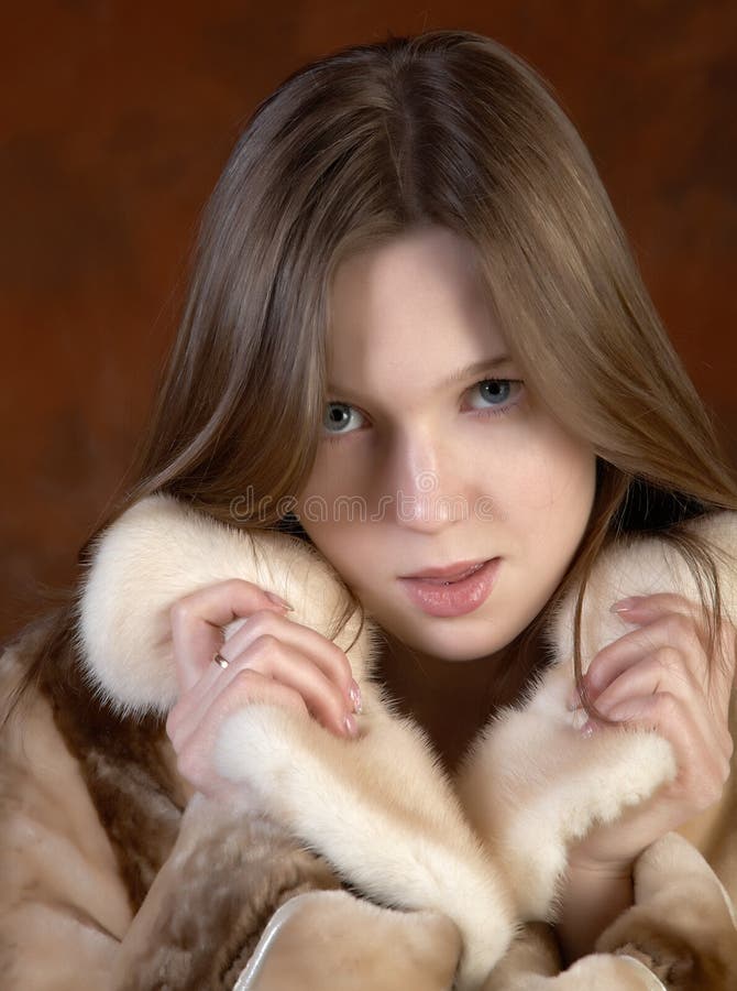 Girl Fur Coat Motley Background Stock Photos - Free & Royalty-Free ...