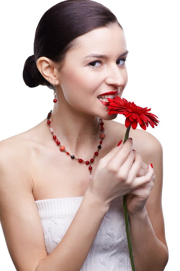 Girl Biting Gerbera Stock Photos - Free & Royalty-Free Stock Photos ...