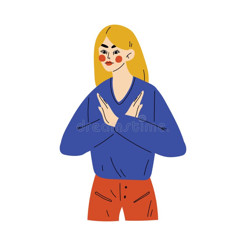 Person Saying No Vector Stock Illustrations 204 Person Saying No
