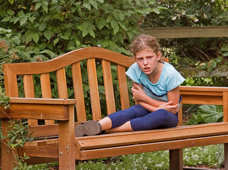 Girl Getting Angry on Park Bench Stock Photo - Image of caucasian ...