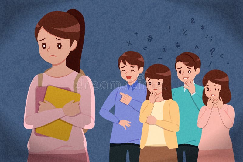 Girl Getting Bullied in School Stock Vector - Illustration of laughing ...